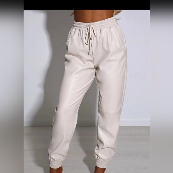 Zara | Pants & Jumpsuits | Zara Cream Track Pants Size S | Poshmark